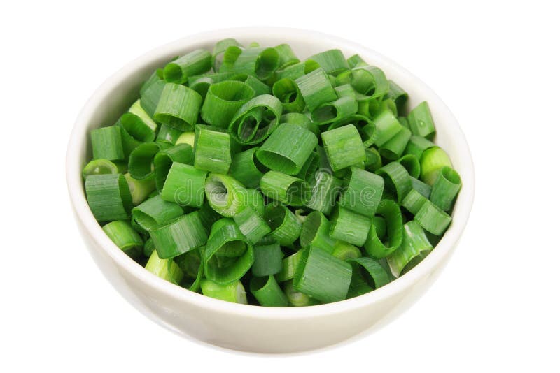 Chopped Spring Onion in Bowl Stock Photo - Image of pieces, bowl: 35788932
