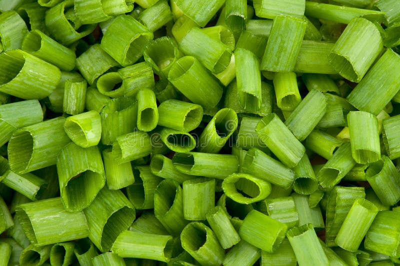 Chopped spring onions stock photo. Image of isolated - 25412934