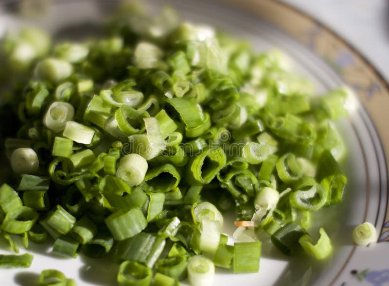 Chopped Spring Onions stock image. Image of fresh, nutrition - 9499215