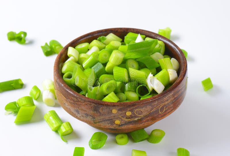 Chopped spring onions stock image. Image of dish, healthy - 50964291