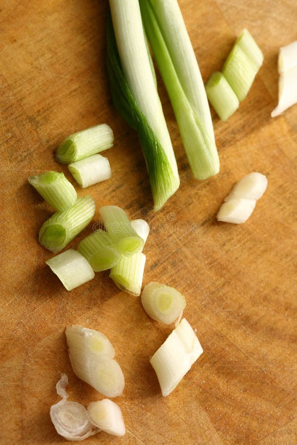 Chopped Spring Onion in Bowl Stock Image - Image of herb, white: 35788795