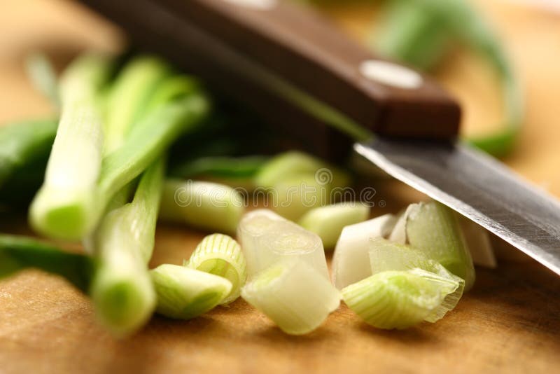 Chopped spring onions stock photo. Image of preparation - 29842564