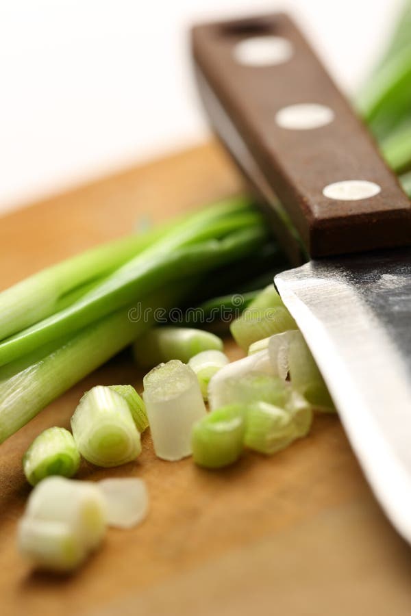 Chopped spring onions stock photo. Image of health, closeup - 29842566