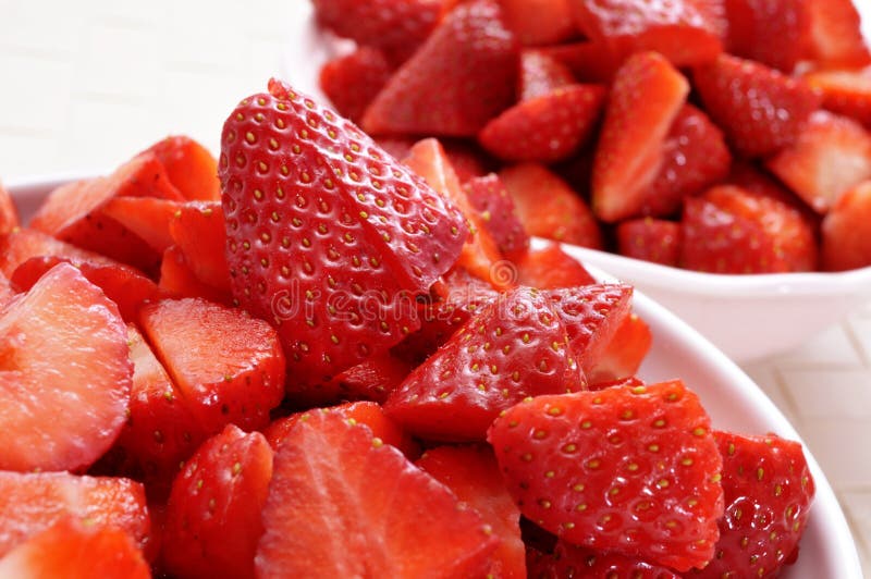 Chopped strawberries stock image. Image of pieces, natural - 54902837