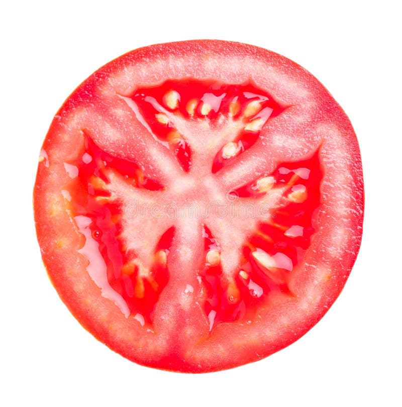 Tomato slice isolated stock image. Image of color, drop - 136959415