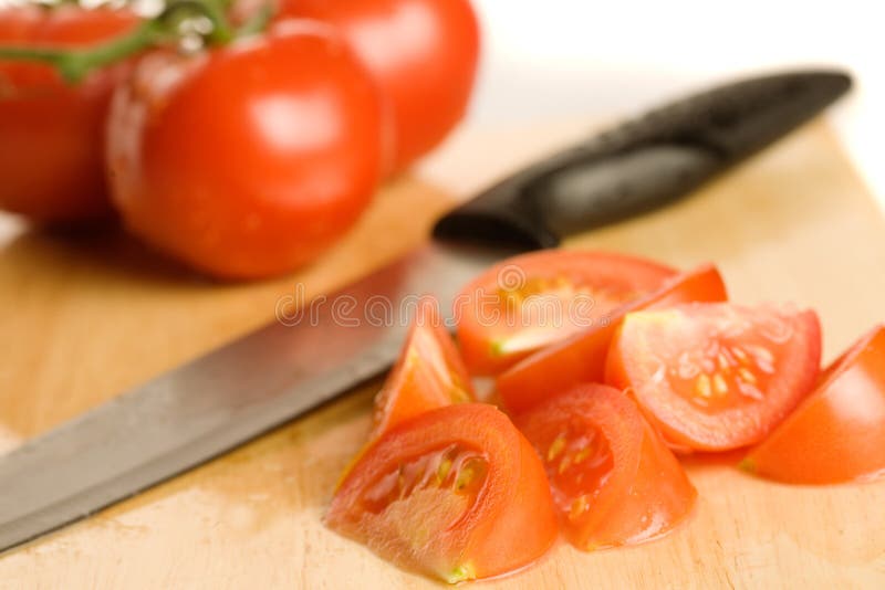 Chopped tomatoes stock image. Image of healthy, culinary - 6657719