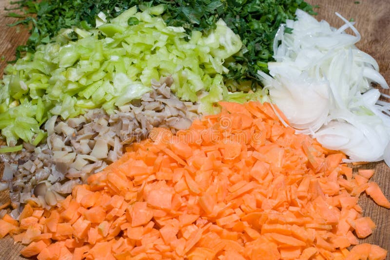 Chopped vegetables stock photo. Image of carrot, meal - 10700312