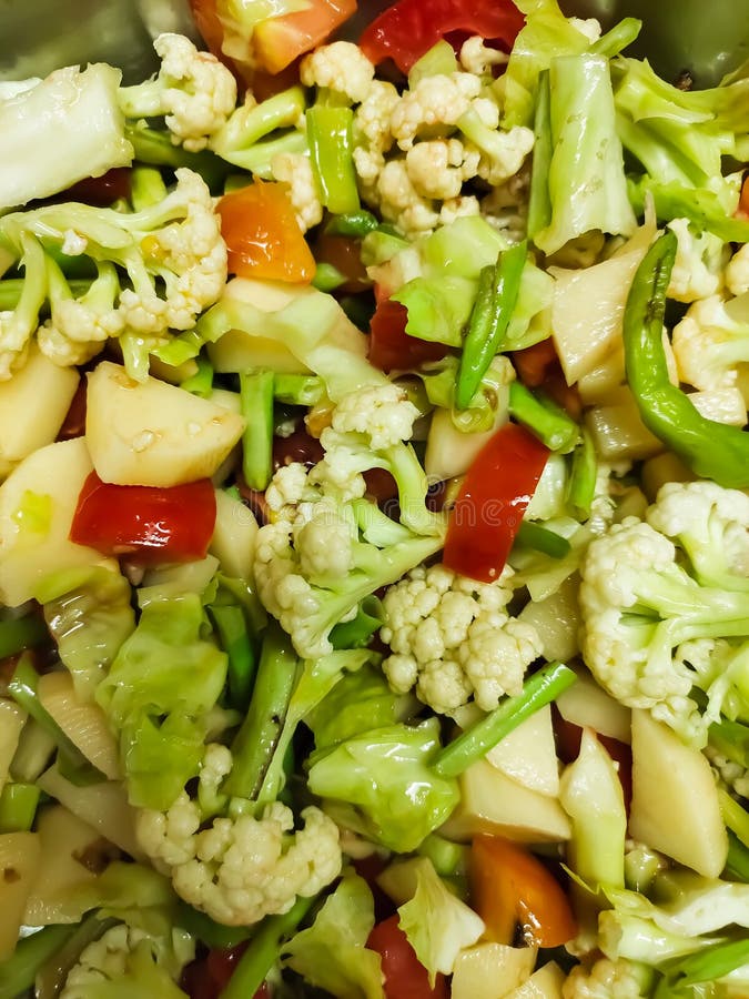 Chopped Vegetables Mixed for Cooking Stock Image - Image of texture ...