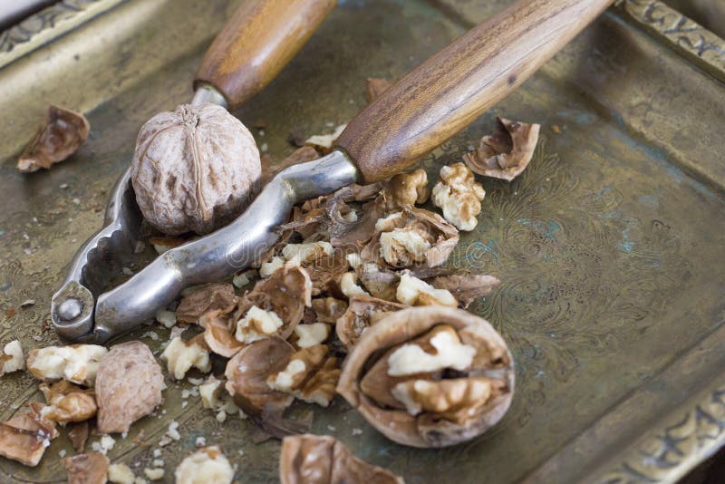 Chopped Walnuts on a Wooden Board Stock Photo - Image of nutshell ...