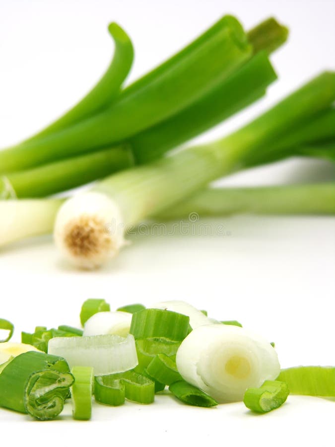 Chopped & Whole Spring Onions Picture. Image: 18079518