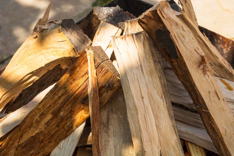 Chopped Wood Prepared for Barbecue Stock Photo - Image of seasoning ...