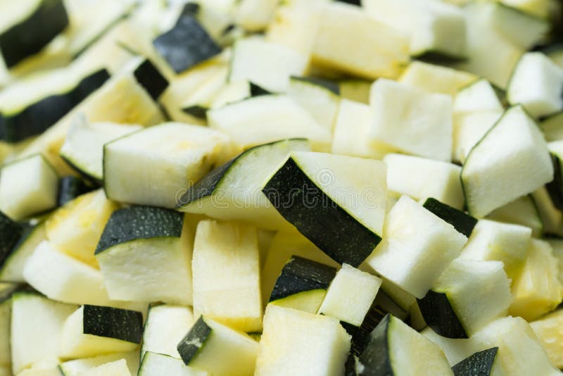 Chopped Zucchini, Courgette Stock Photo - Image of chopped, freshness ...