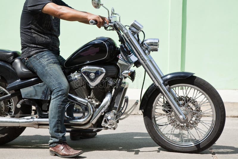 Chopper stock image. Image of outdoors, biker, machine - 26986313