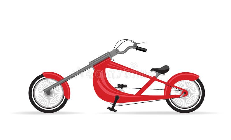 Chopper Bicycle stock vector. Illustration of black, model - 42279359