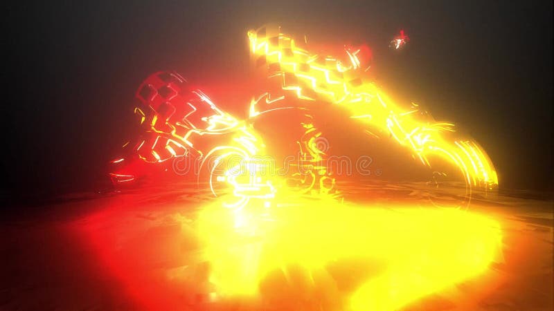 Chopper with Flames and Customize Video Animation Stock Footage - Video ...