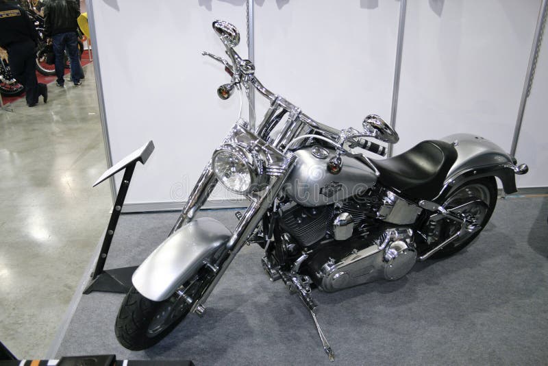 Chopper Harley-Davidson Softail Fat Boy Editorial Stock Image - Image ...