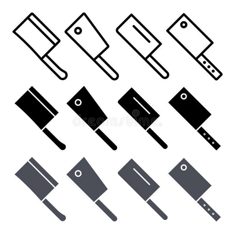 Cleaver Chopper Stock Illustrations – 5,824 Cleaver Chopper Stock ...