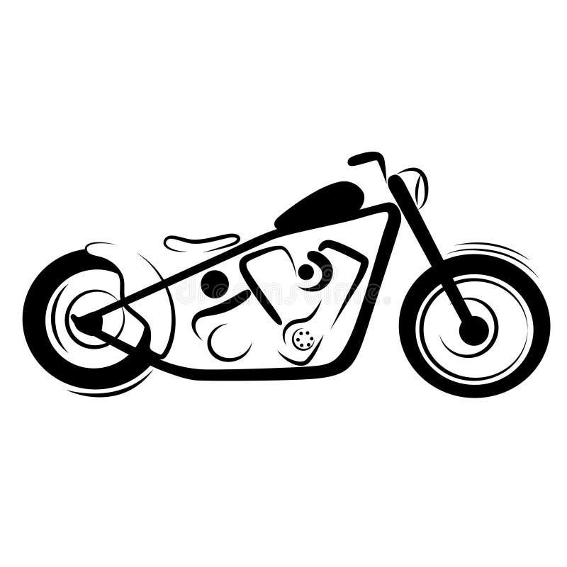 Chopper motorcycle logo stock illustration. Illustration of cartoon ...