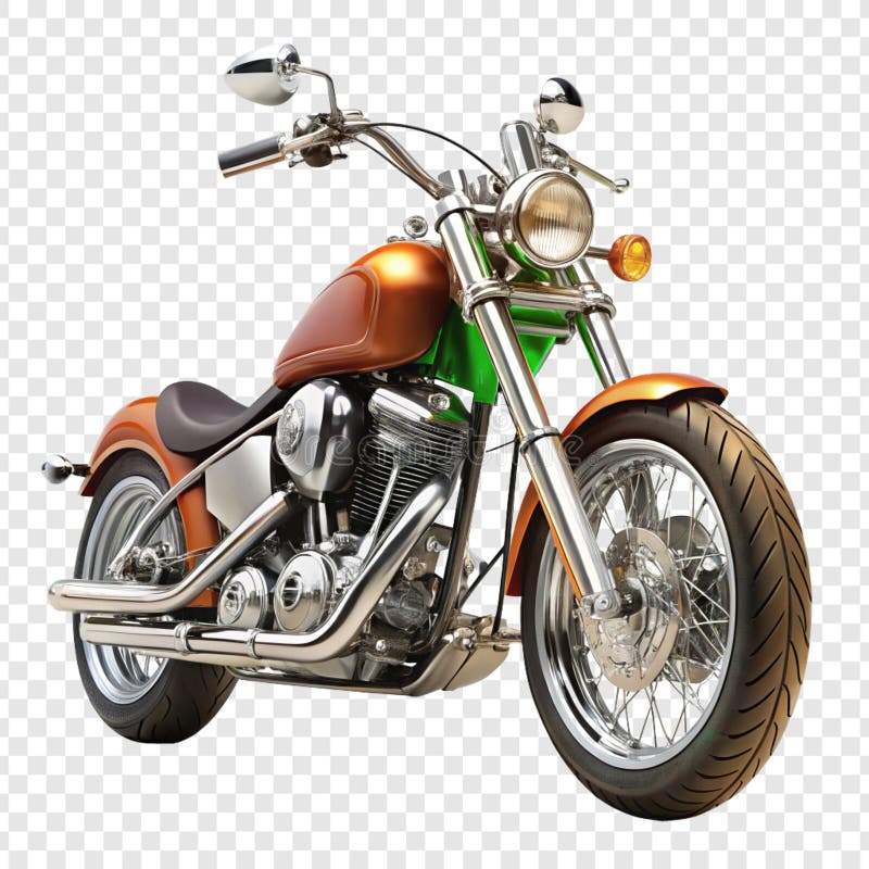Chopper Motorcycle on Transparent Background Stock Illustration ...