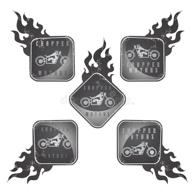 Chopper Motorcycle Label Sticker Stock Vector - Illustration of badge ...