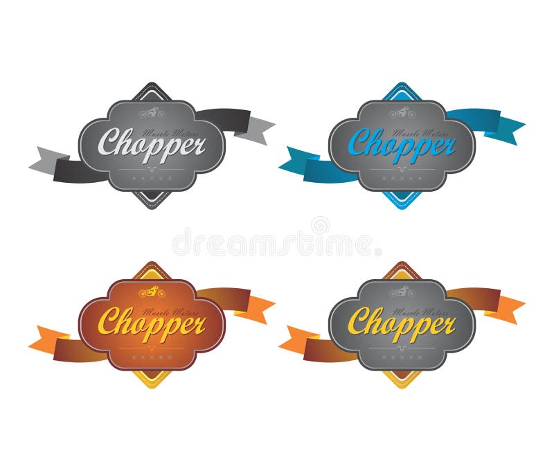 Chopper Motorcycle Label Sticker Stock Vector - Illustration of design ...
