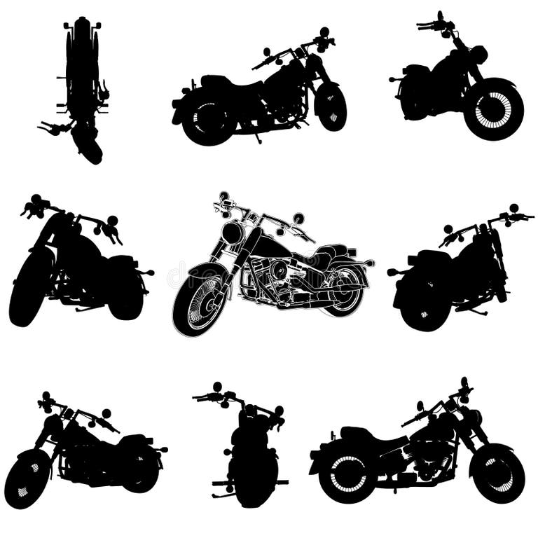 Motorcycle Chopper Silhouette Stock Illustrations – 3,808 Motorcycle ...