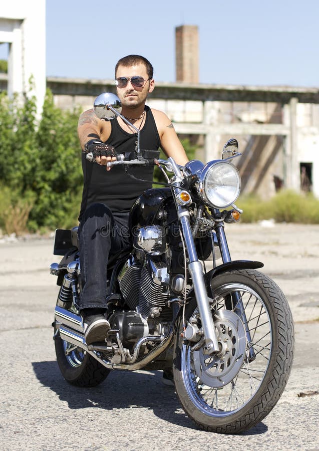 Chopper rider stock photo. Image of front, abandoned - 26553652