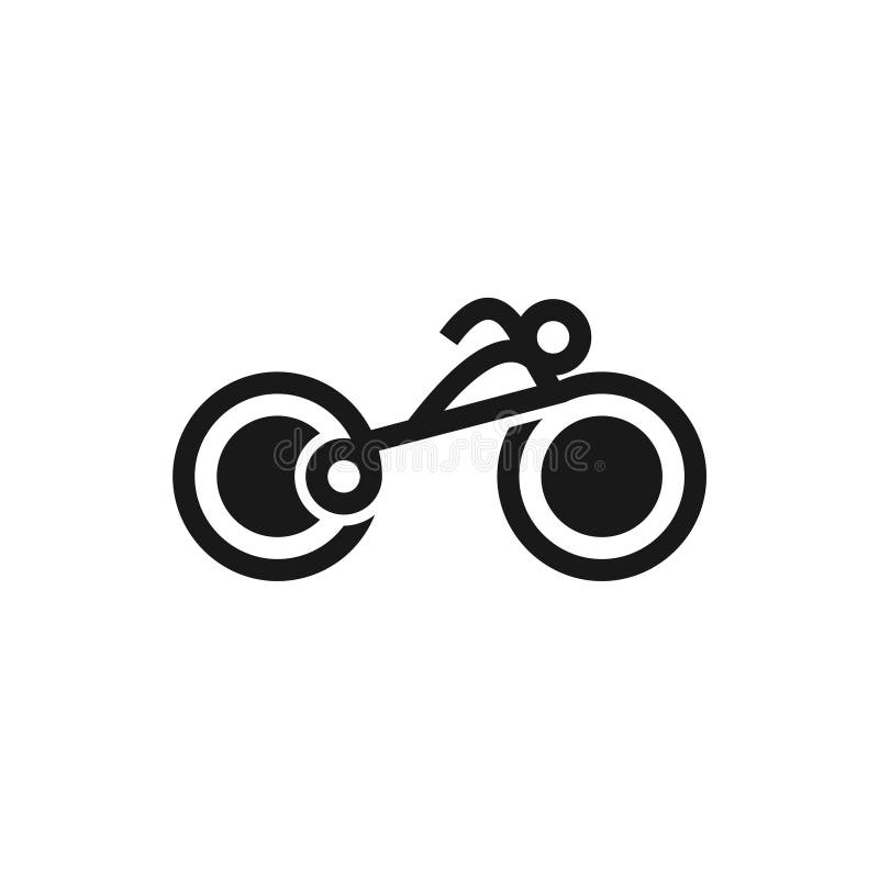 Chopper Bigbike Icon Isolated on White Background Stock Vector ...