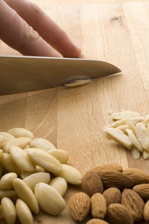 Chopping almonds II stock photo. Image of opal, good, details - 8242596