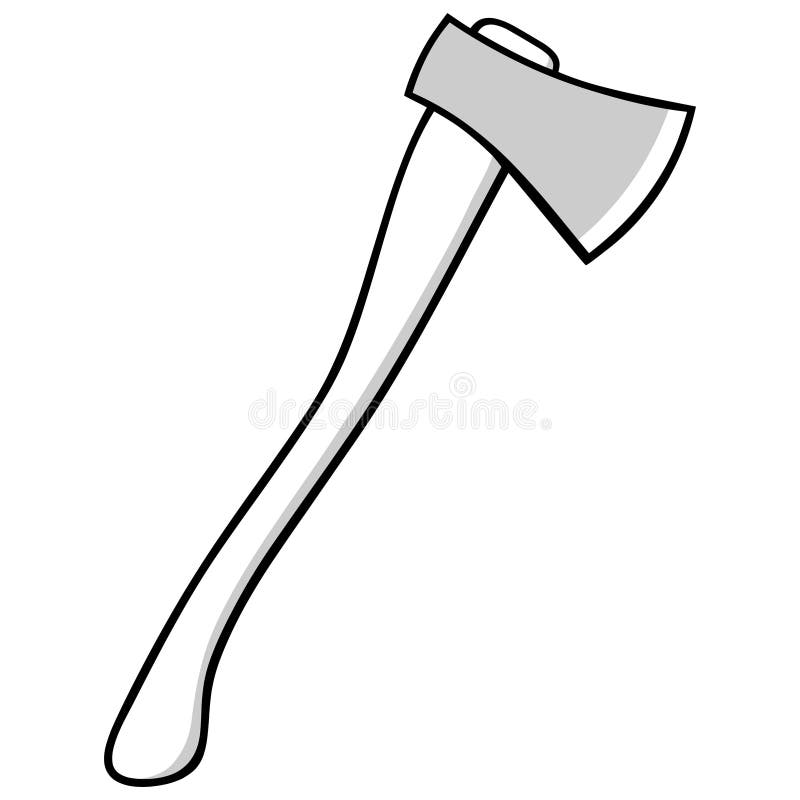 Chopping Ax Illustration stock vector. Illustration of cartoon - 84904107