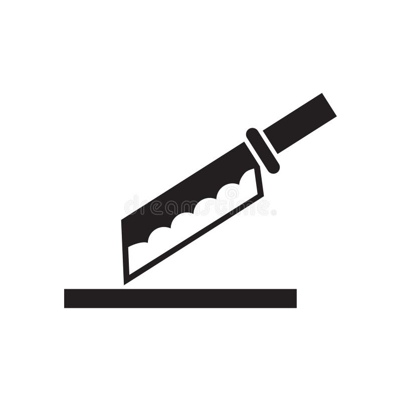 Chopping Board and Knife. Vector Illustration Decorative Design Stock ...