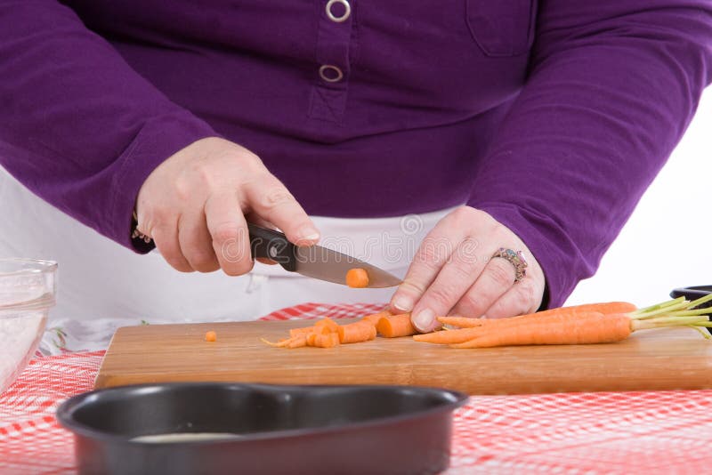 Chopping carrots stock photo. Image of woorden, closeup - 7372498