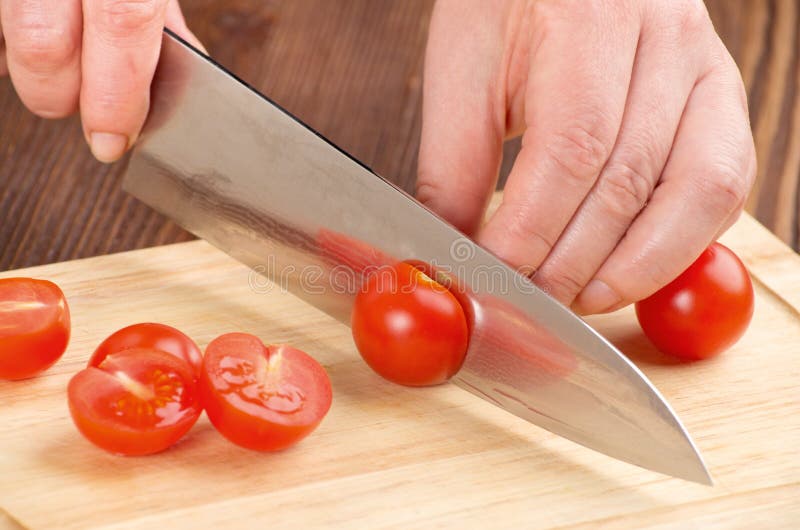 Chopping food stock image. Image of finger, table, breakfast - 44908881