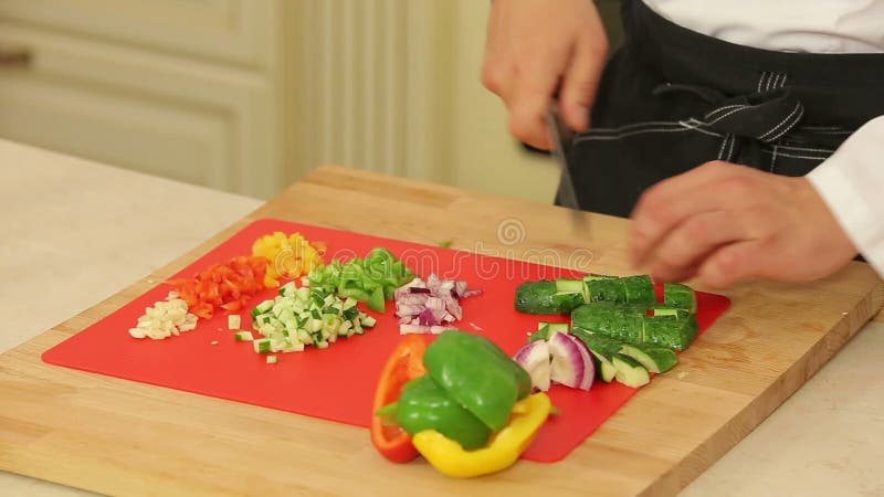 Chopping food ingredients stock footage. Video of culinary - 86020524