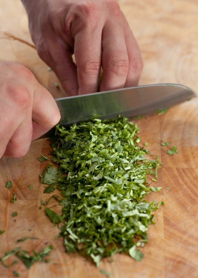 Chopping herb stock image. Image of white, chopped, preparation - 25685851