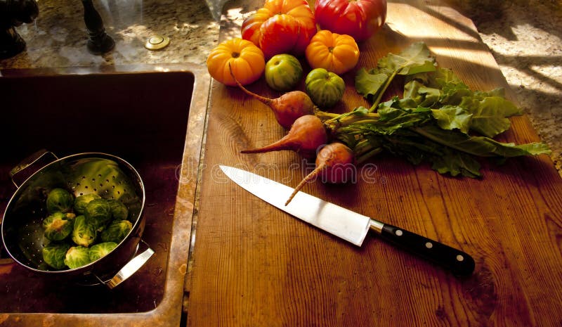 Chopping vegetables stock photo. Image of veggies, knife - 16371770