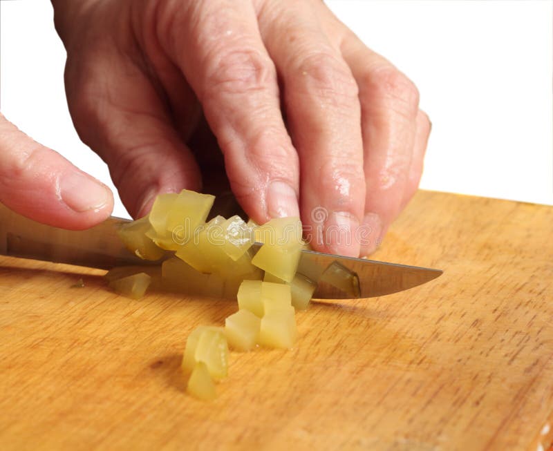 Chopping vegetables stock photo. Image of dinner, knife - 7108714