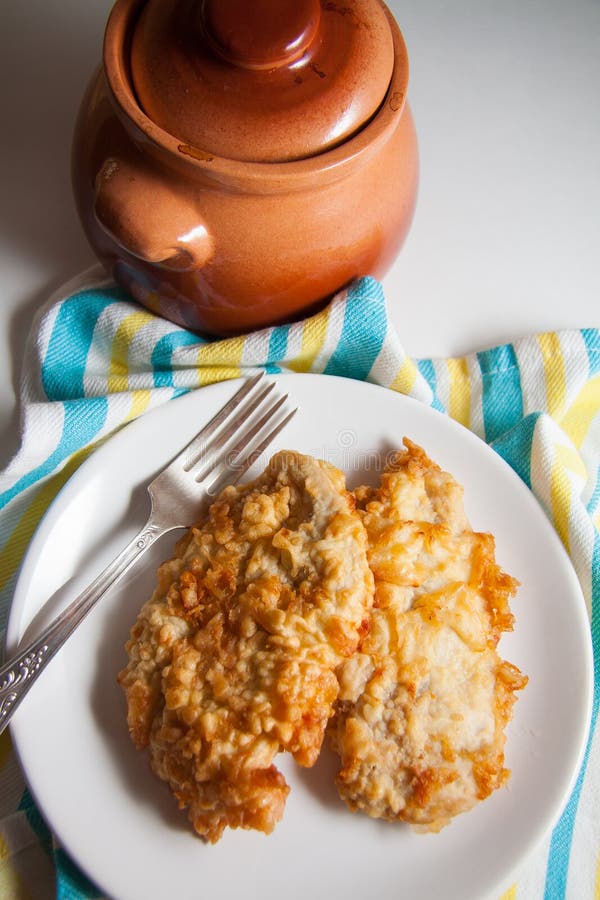 Chops in cheese batter stock image. Image of cholesterol - 64221105