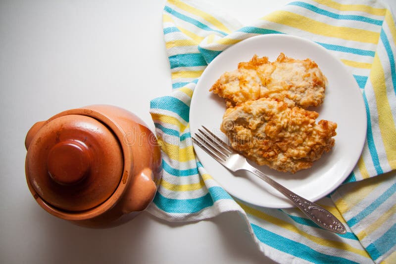 Chops in cheese batter stock image. Image of delicious - 64231047