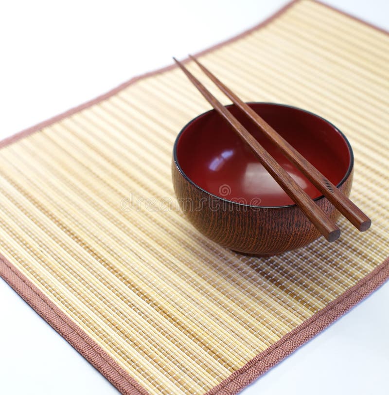 Chopsticks in Asian Set Table Stock Image - Image of plate, east: 29020517