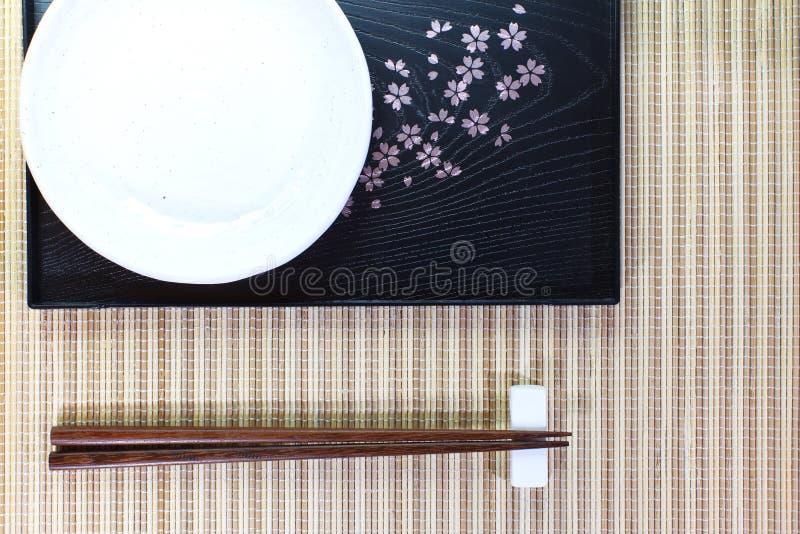 Chopsticks in Asian Set Table Stock Image - Image of closeup ...