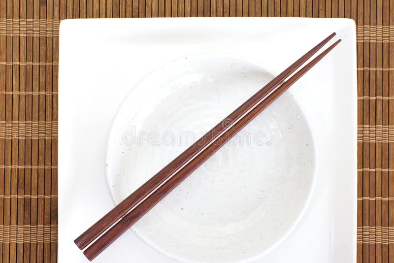 Chopsticks and Asian Table Setting Stock Photo - Image of asia, dish ...
