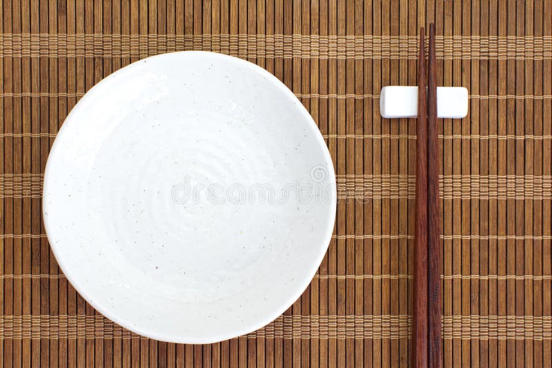 Chopsticks and Asian Table Setting Stock Photo - Image of table, bowl ...