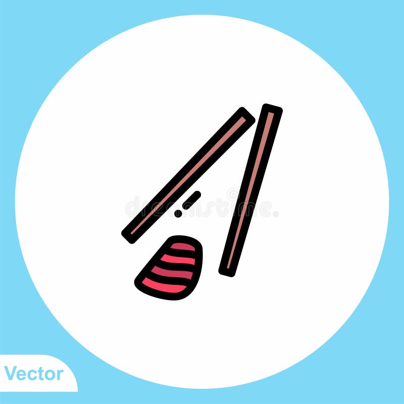 Chopsticks Vector Icon Sign Symbol Stock Illustration - Illustration of ...