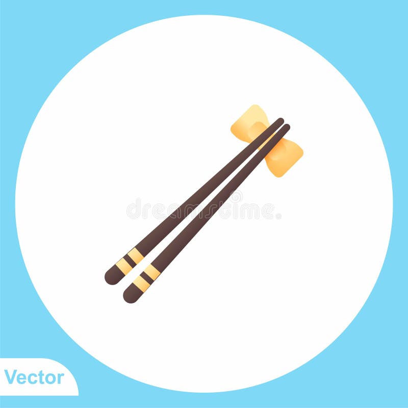 Chopsticks Vector Icon Sign Symbol Stock Illustration - Illustration of ...