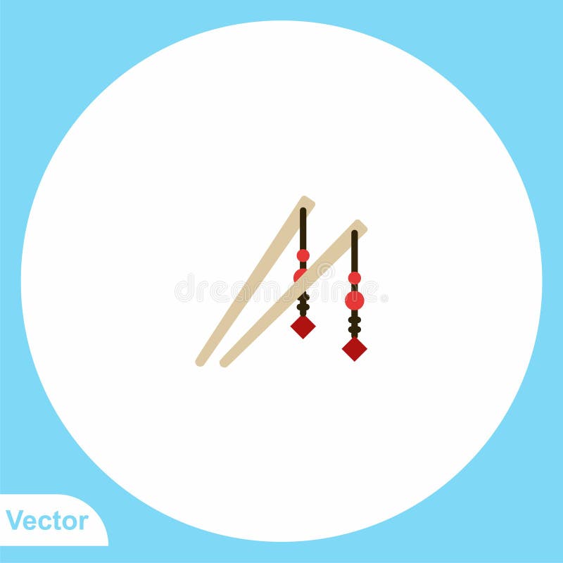 Chopsticks Vector Icon Sign Symbol Stock Illustration - Illustration of ...