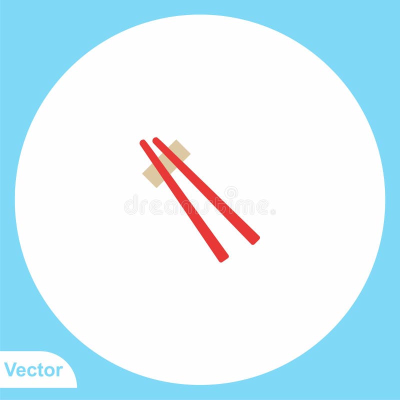 Chopsticks Vector Icon Sign Symbol Stock Illustration - Illustration of ...
