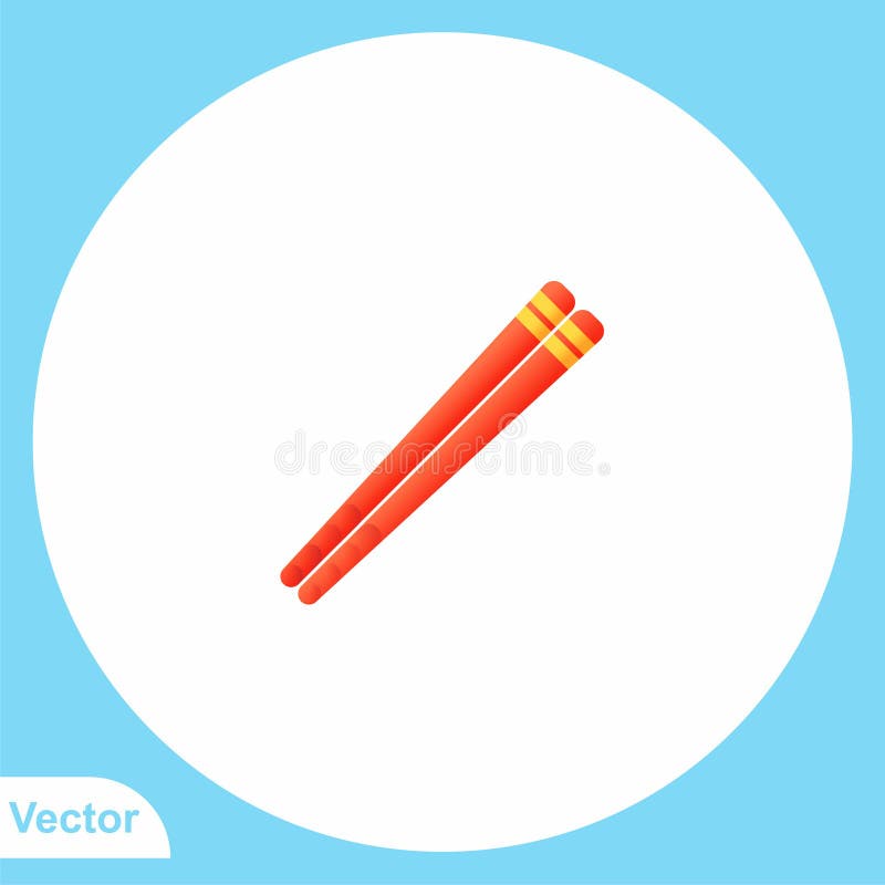Chopsticks Vector Icon Sign Symbol Stock Illustration - Illustration of ...