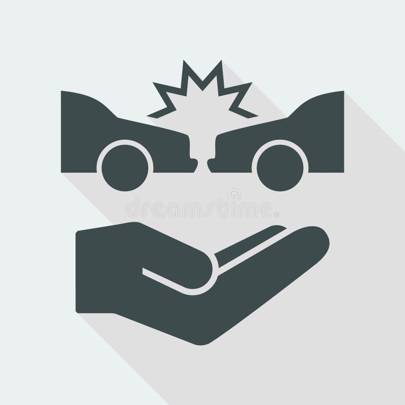 Choque De Coche - Icono Plano Del Vector Ilustración del Vector ...