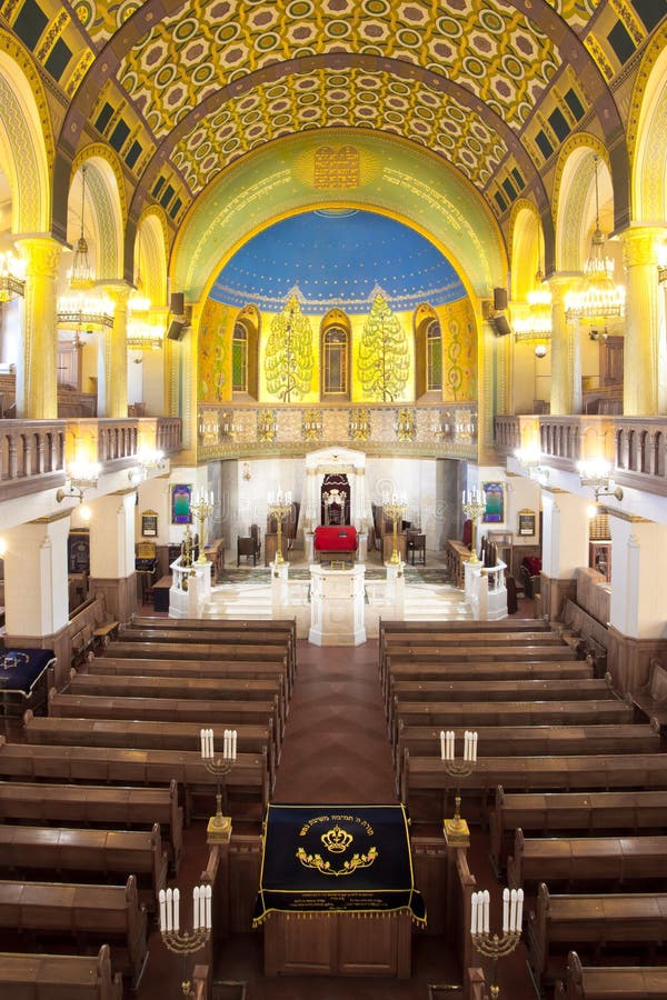 Choral Synagogue, Interior of the Synagogue, Selective Lighting Stock ...
